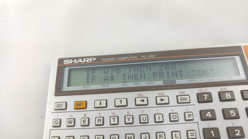 Pocket Computer Sharp PC-1262 (retro programmable calculator ...